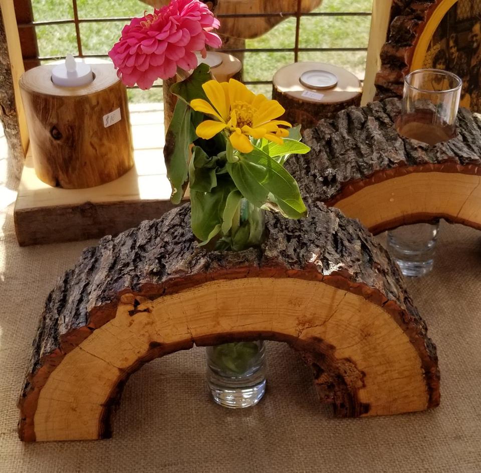 Rustic Wood Plant Holders | Hand Crafted Natural Wood Gifts & Wood Home ...