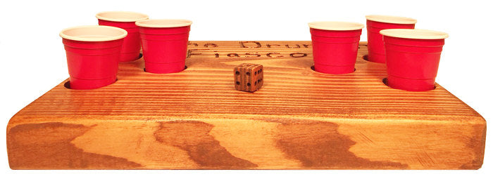 The Fiasco Drinking Game | Wood Board Game | Dice | ManMadeWoods ...